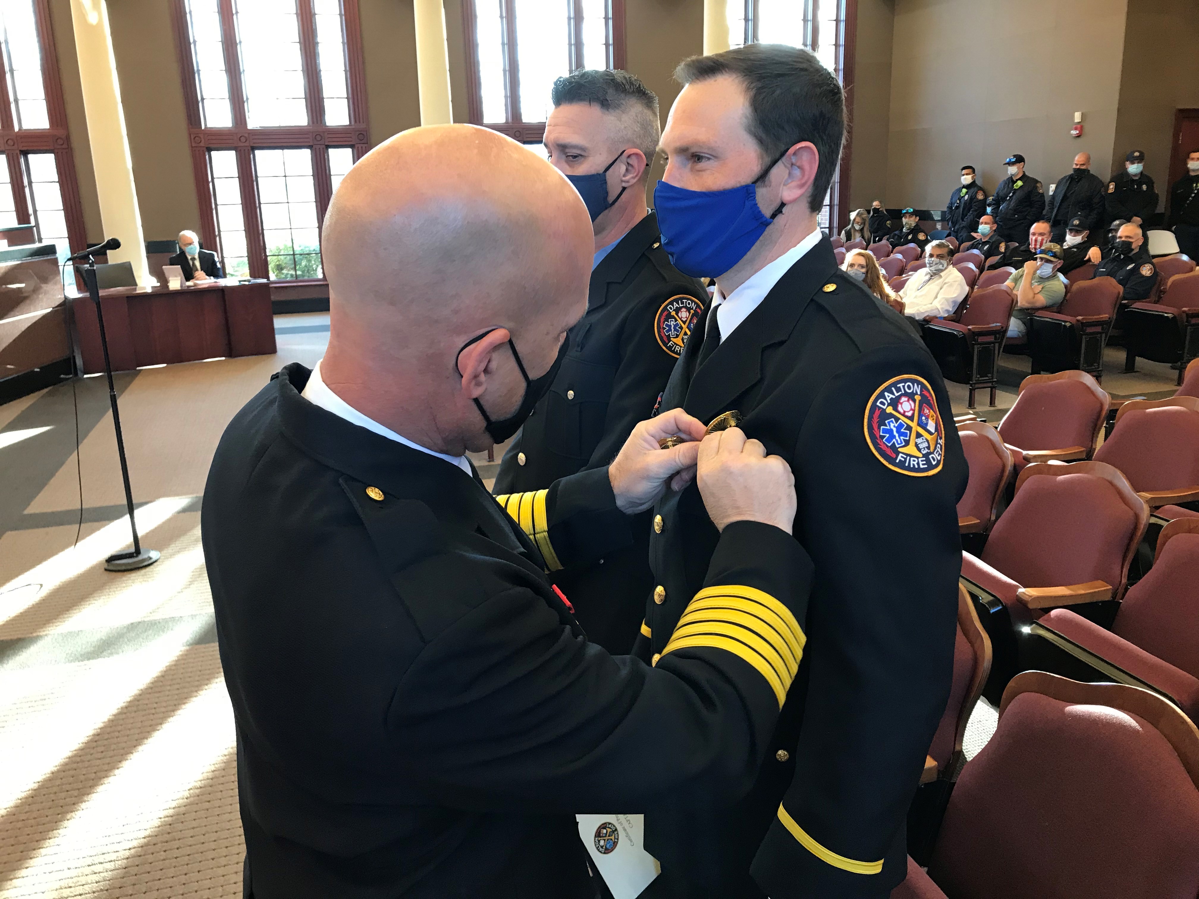 DFD Promotions, DPD "Top Cop" Award Headline PSC Meeting | Dalton, GA