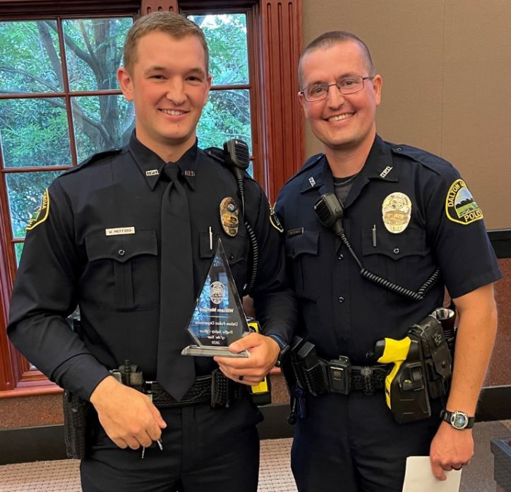 DPD Officer Honored For Traffic Enforcement Efforts | Dalton, GA